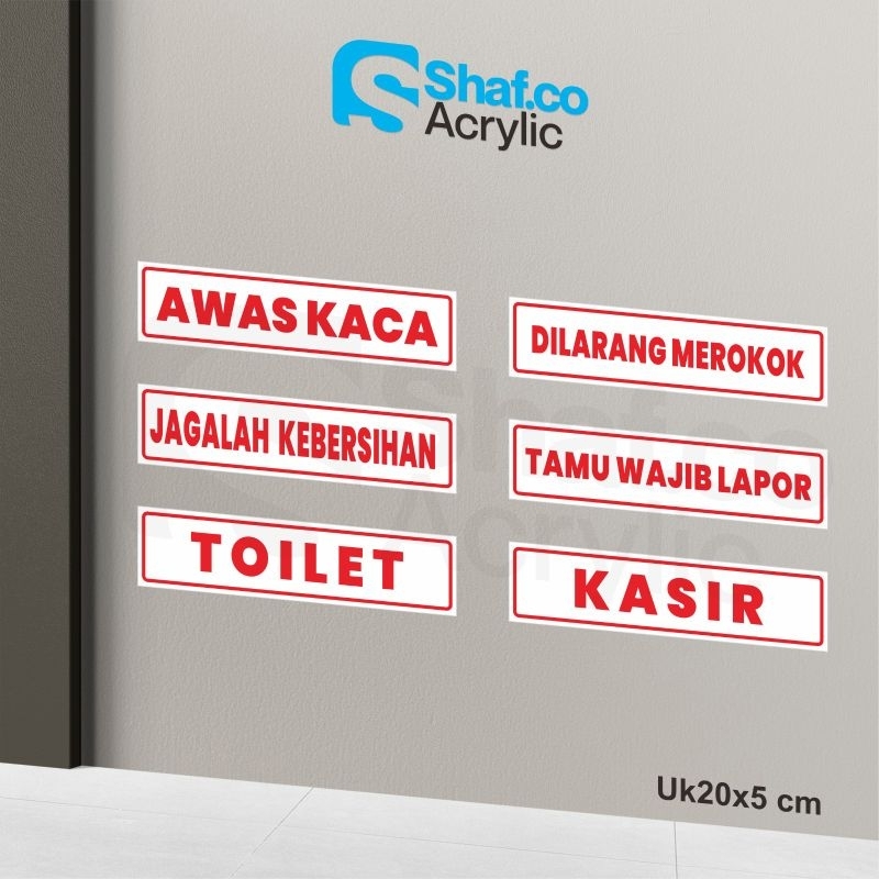 Jual STICKER AWAS KACA // STIKER JAGALAH KEBERSIHAN // STICKER TOILET ...