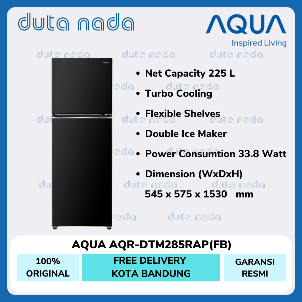 Jual AQUA Kulkas 2 Pintu AQRDTM285RAP (FB) / AQR-DTM285RAP (FB) | Shopee Indonesia