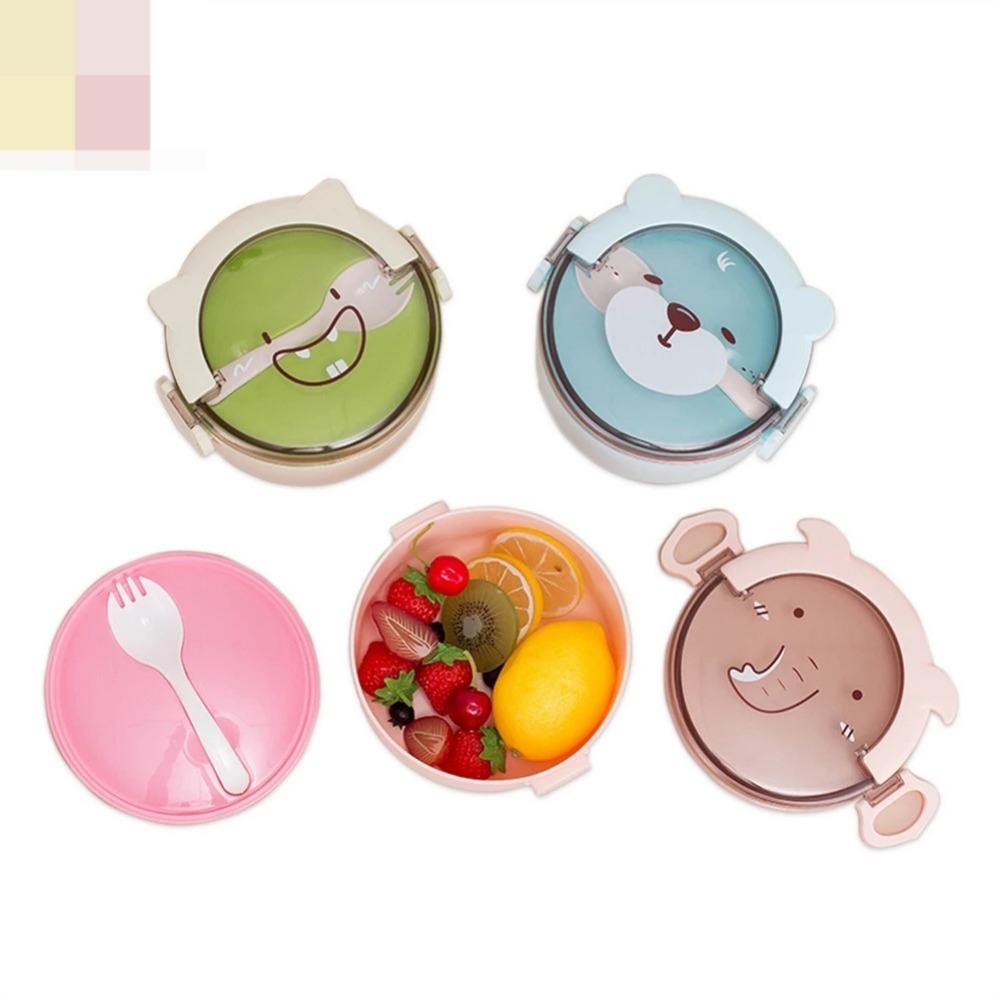 Jual Tempat Makan Anak 2 Tingkat Rantang Susun Karakter Anak Motif Lucu Lunch Box Set BPA FREE ...