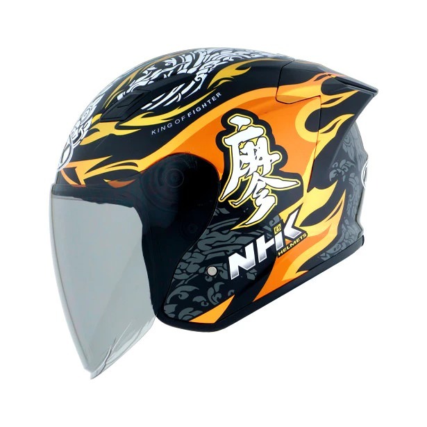 Jual NHK R1 ELITE RIDER REPLIKA CHANON BLACK ORANGE ORIGINAL | HELM ...