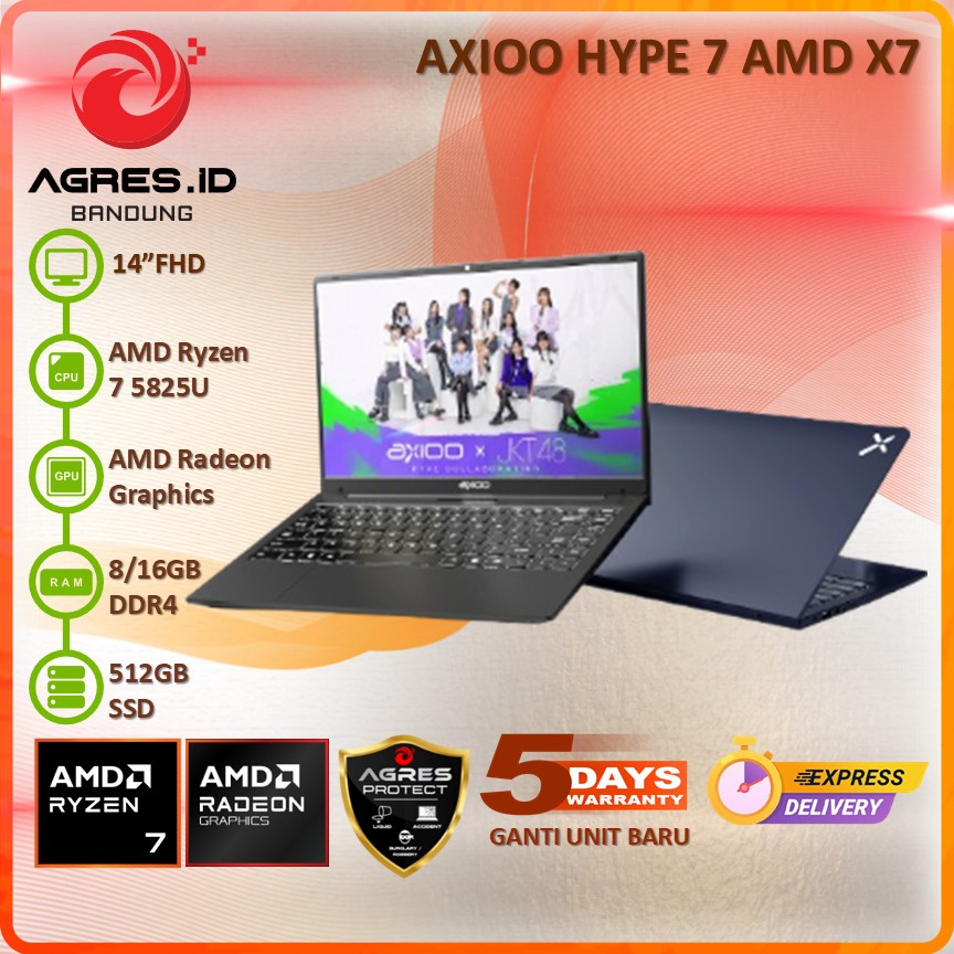 Jual AXIOO HYPE 7 AMD X7 RYZEN 7 5825U 8GB/16GB 512GB W11 14" FHD IPS | Shopee Indonesia