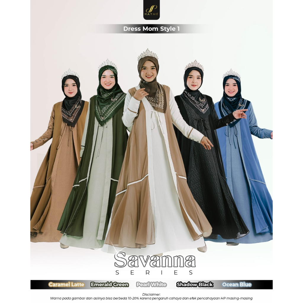 Jual Sarimbit Keluarga 2025 Savanna Series Dress Mom Style 1 Bahan ...