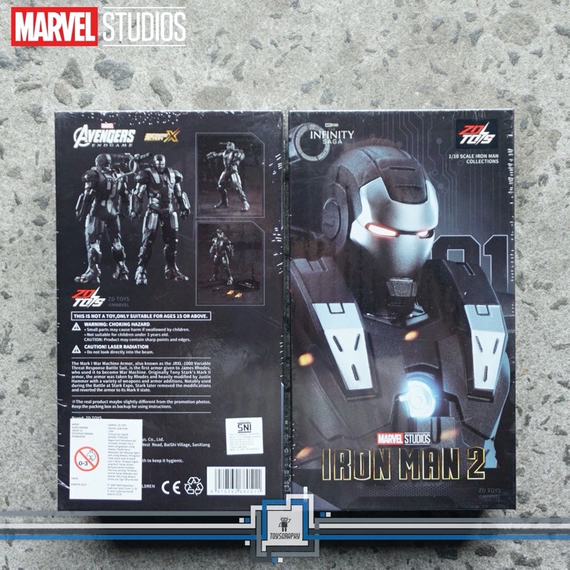 Jual ZD Toys War Machine Mark 1 Iron Man 2 Avengers Infinity Saga ...
