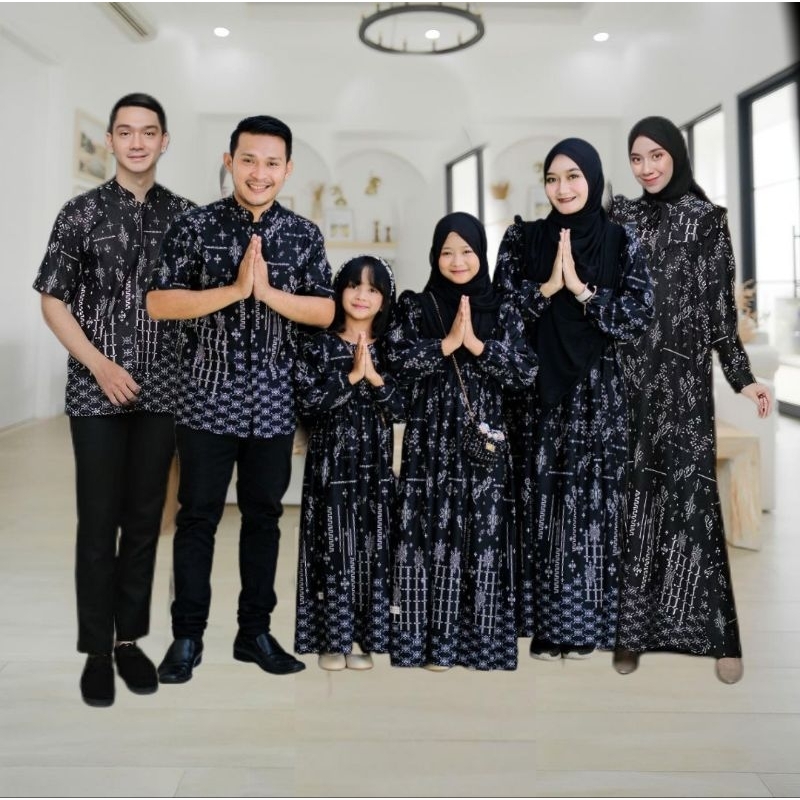 Jual Baju Sarimbit Couple Keluarga Silk Premium Modern Baju Muslim ...