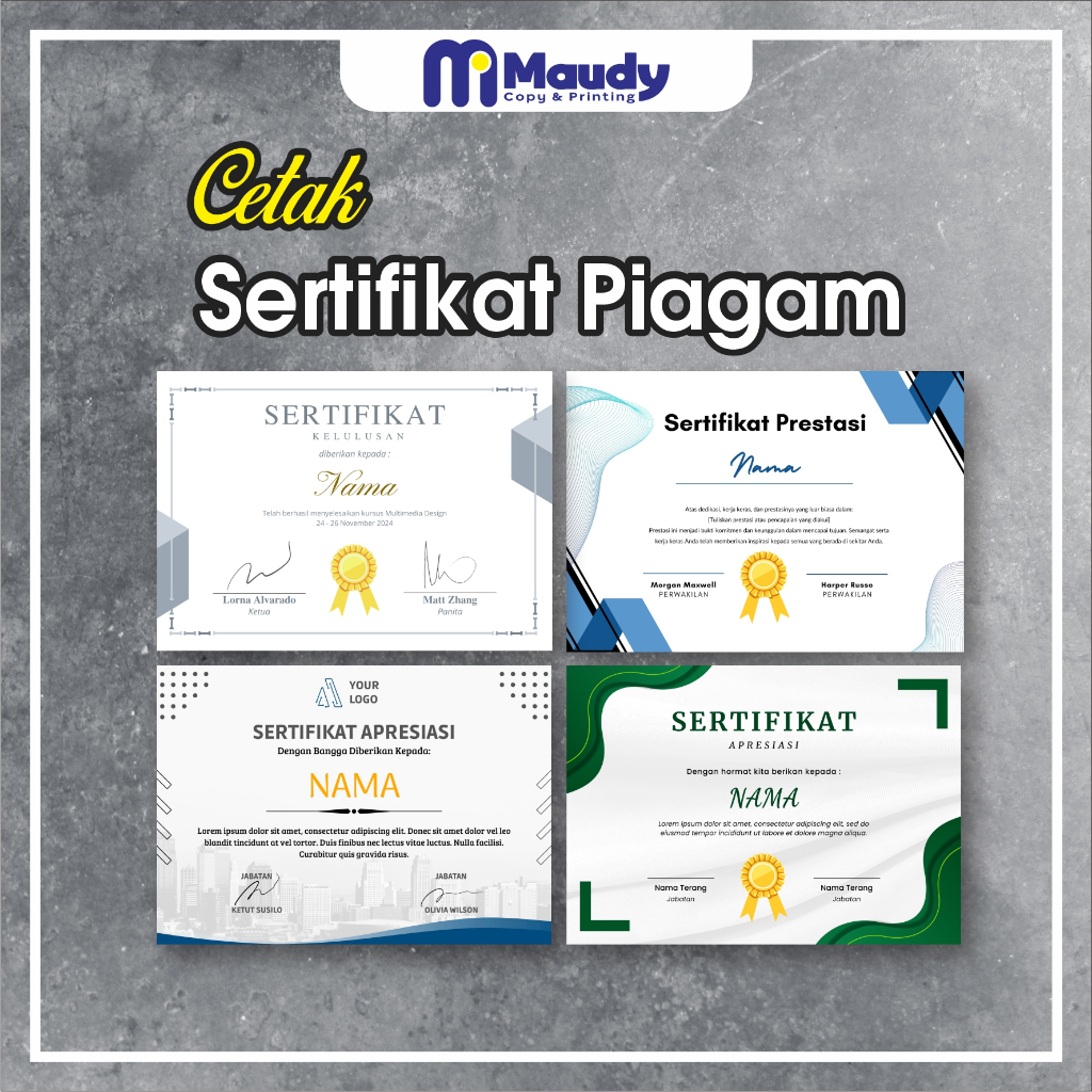 Jual Cetak piagam penghargaan / piagam penghargaan / cetak piagam ...