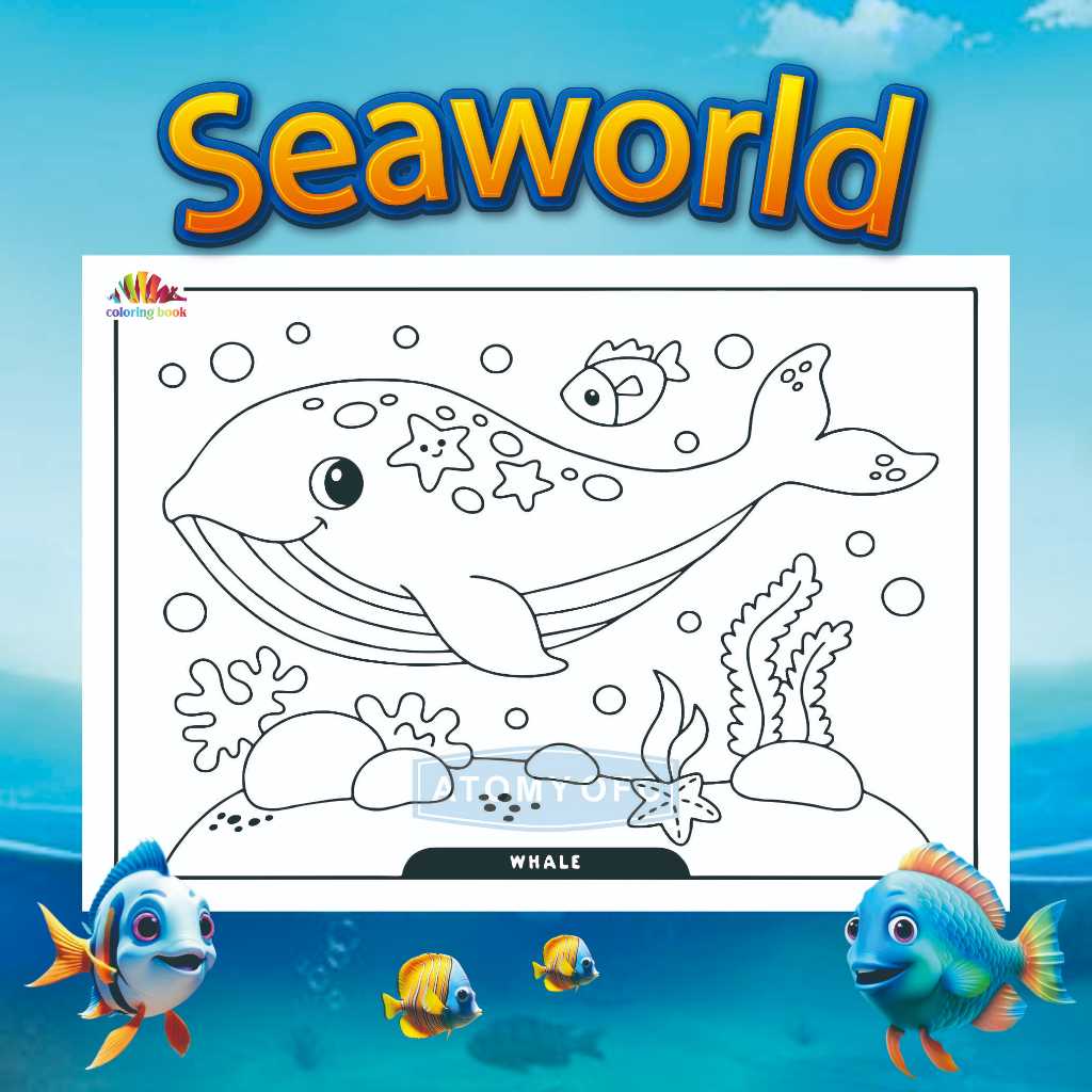 Jual KERTAS MEWARNAI / COLORING / KERTAS GAMBAR / SEAWORLD / KERTAS ...