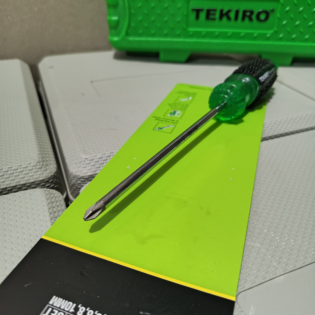 Jual Obeng Tekiro Gagang Karet Hijau ( + ) 2 X 150 Mm | Shopee Indonesia