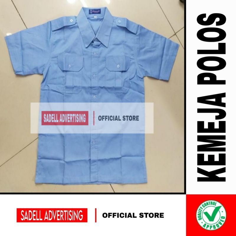 Jual Kemeja PDH Polos Biru Muda Seragam PDH Polos Biru Muda Lengan ...
