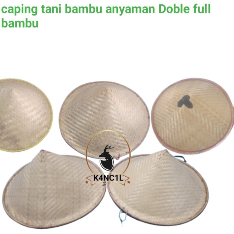 Jual caping pak tani / topi pak tani/caping tani full bambu/Topi tani ...