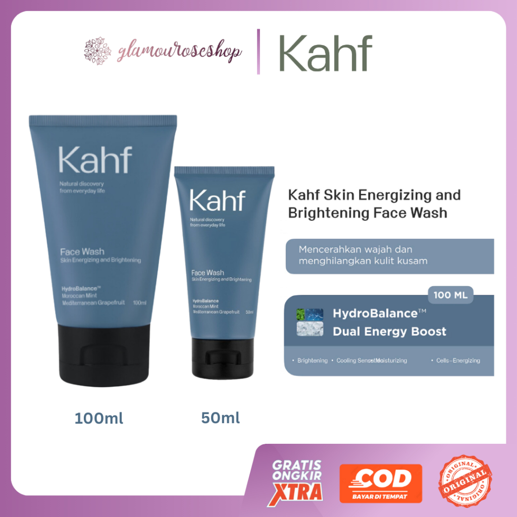 Jual KAHF FACE WASH SKIN ENERGIZING AND BRIGHTENING MEN / KAHF FACE ...