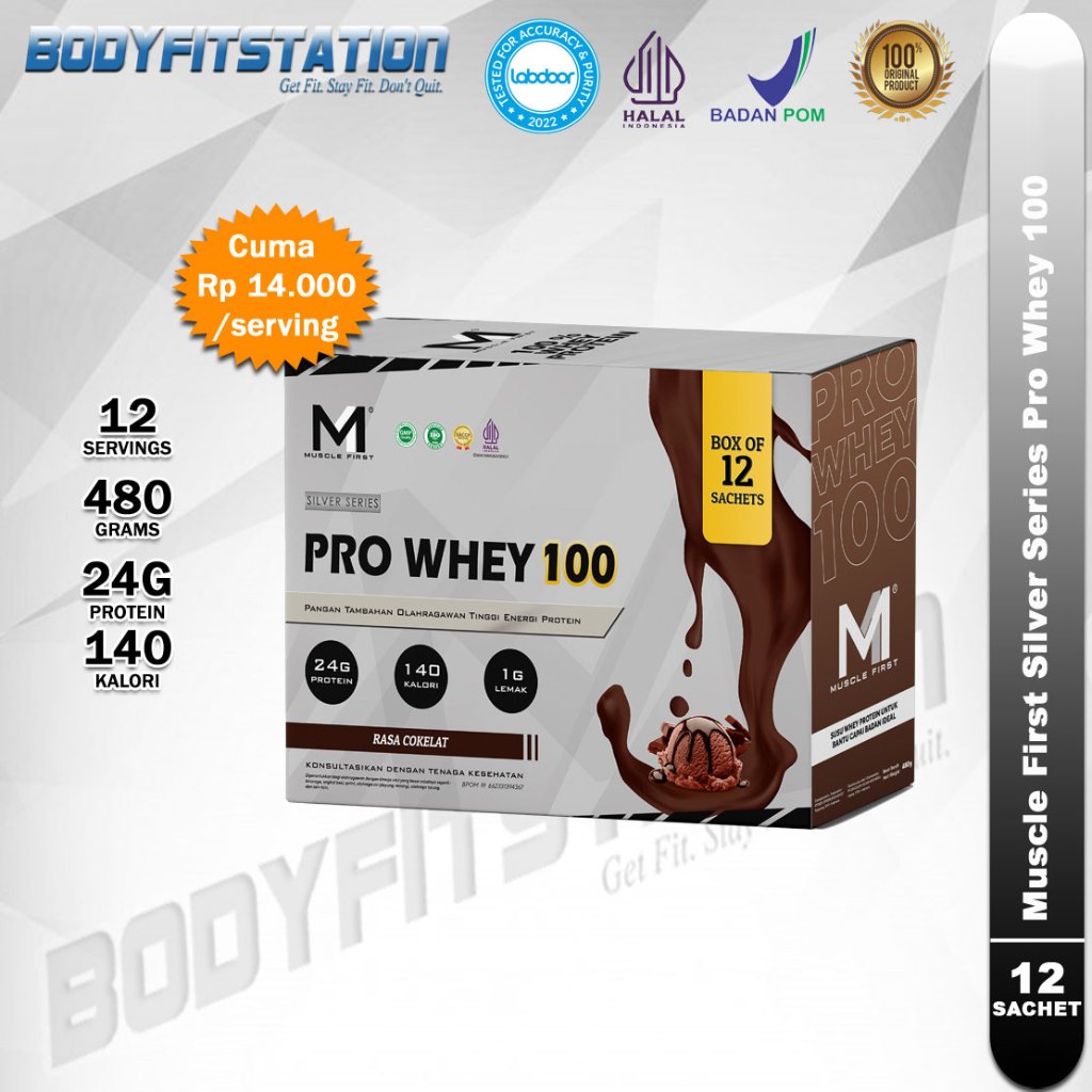 Jual Muscle First Pro Whey 100 1 box 12 sachet - Susu Tinggi Protein ...