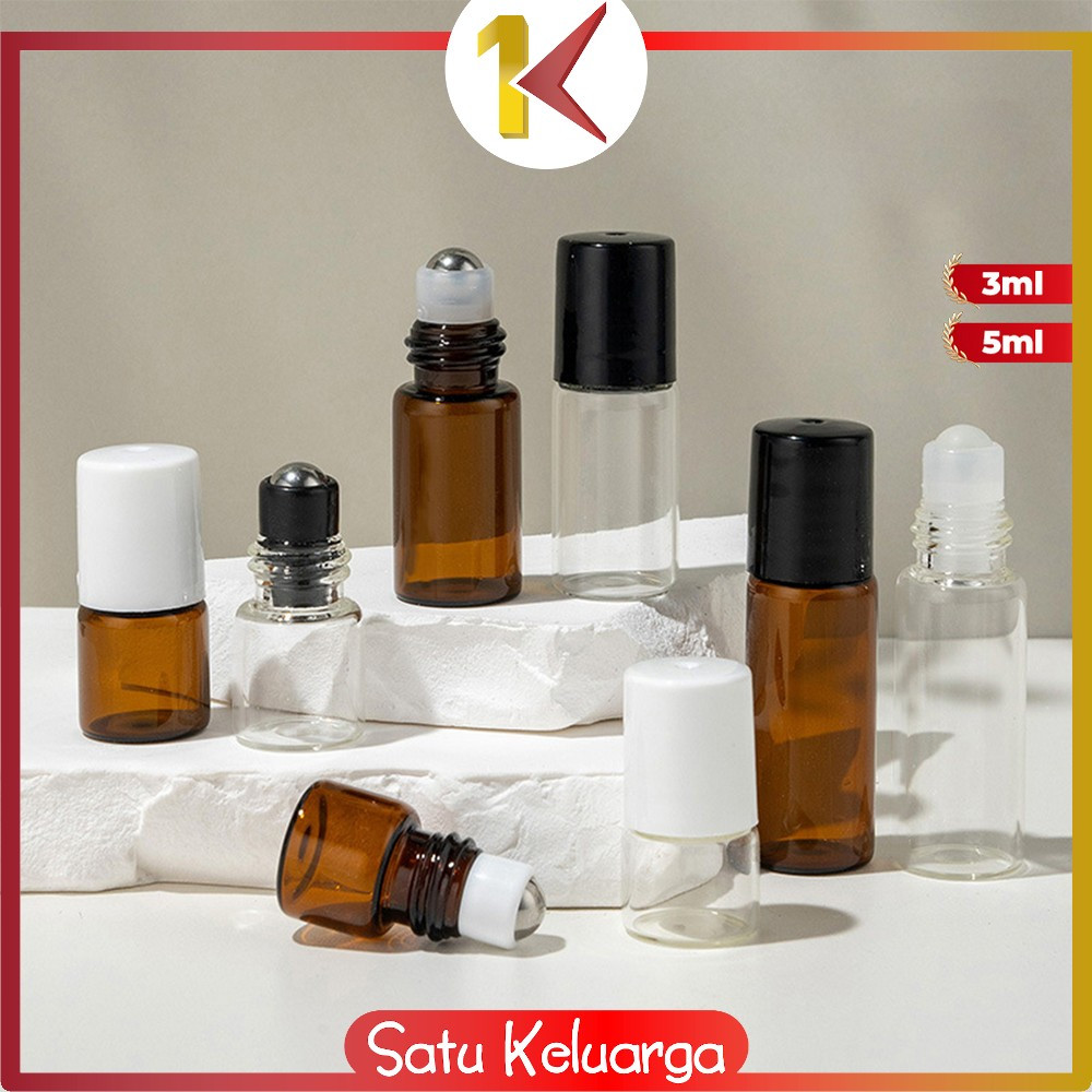Jual SK-C1168 Botol Roll On Kaca Bening Mini 3ML 5ML Travel Size ...