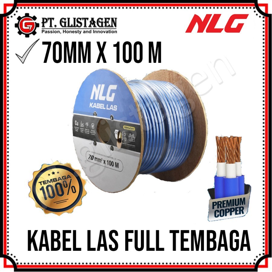Jual NLG Kabel Las 70 MM 100Meter Full Tembaga Welding Cable 70mm Kabel ...