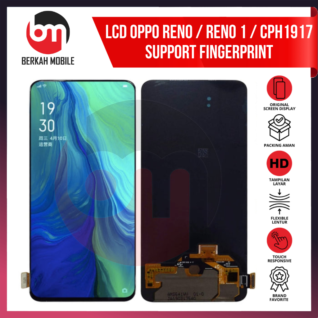 Jual LCD OPPO RENO CPH1917 / RENO 1 SUPPORT FINGERPRINT ORIGINAL ...