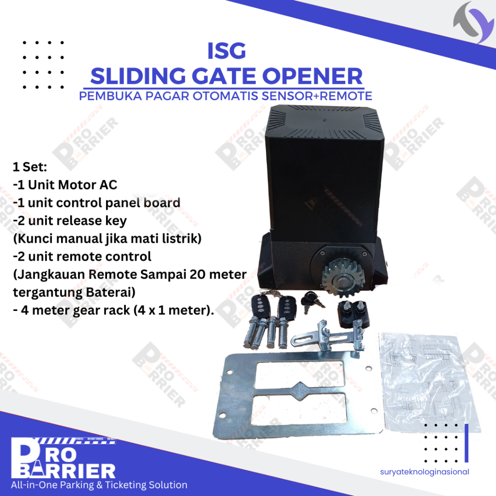 Jual ISG Automatic Sliding Gate / Mesin Gerbang Pintu Pagar Otomatis ...