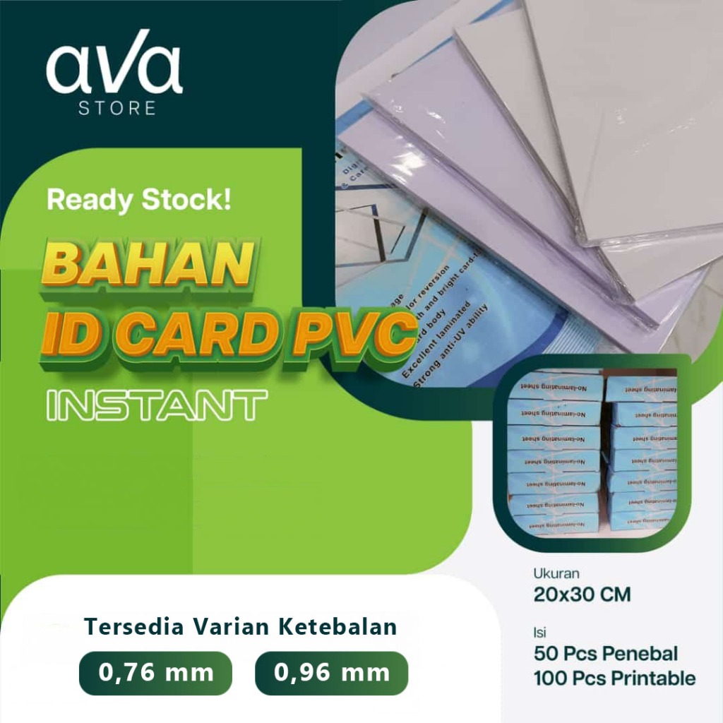 Jual BAHAN ID CARD PVC INSTANT / Kertas pvc instan printing inkjet ...