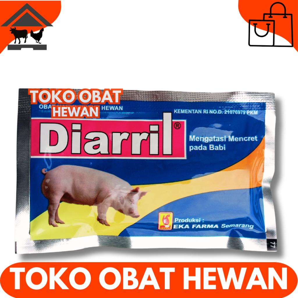 Jual DIARRIL 1 SACHET (10 KAPSUL) - Obat Mencret Diare untuk Babi ...
