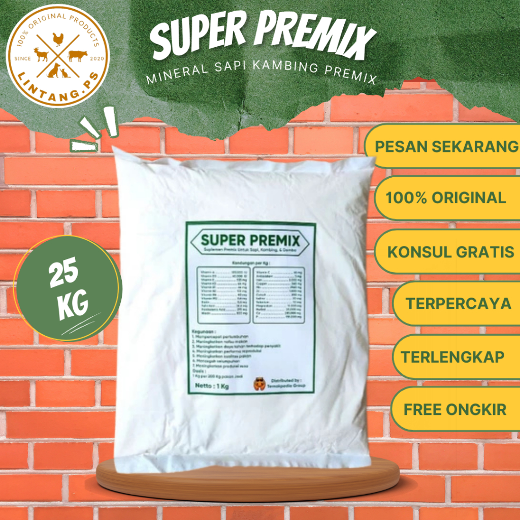 Jual Super Premix Ternak Grosir 25 Kg - Premix Ternak - Premix Kambing ...