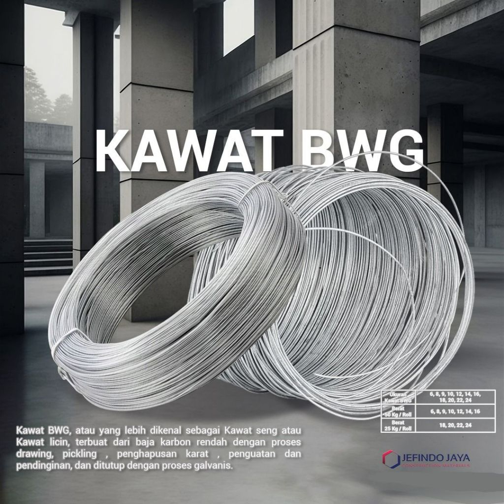 Jual KAWAT BWG 18-24 / KAWAT SENG GALVANIS 1 ROLL 25KG / TAHAN KOROSI | Shopee Indonesia