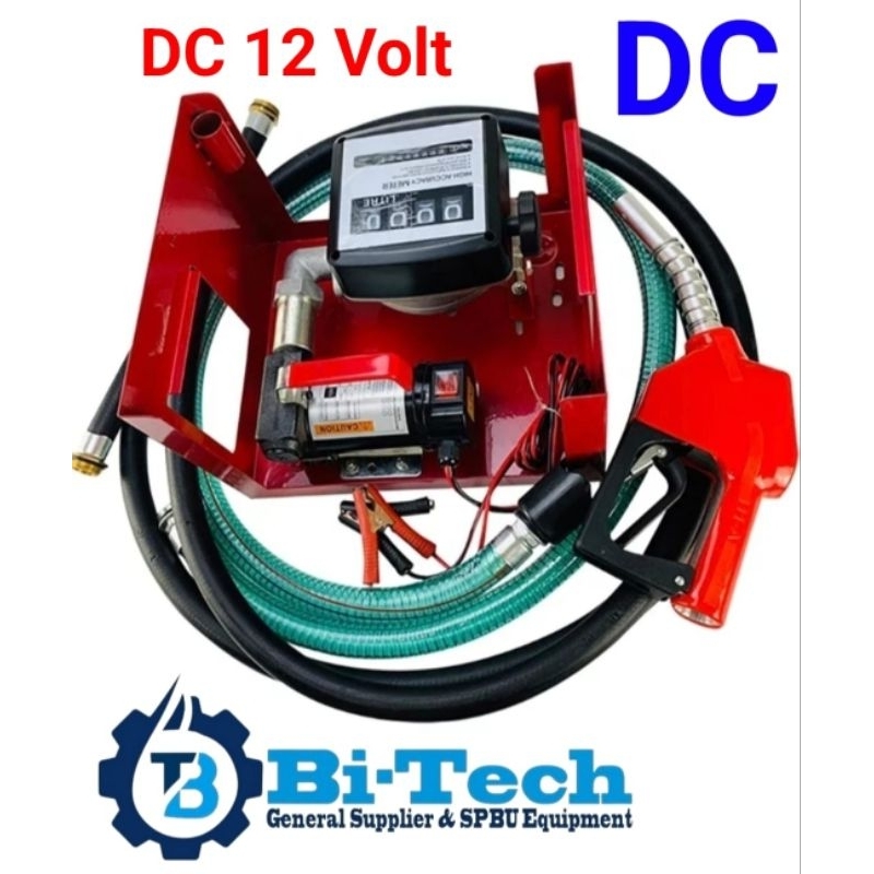 Jual Paket Pompa Transfer Solar Flowmeter Analog Diesel Pump Transfer 40 Liter per menit Oil ...