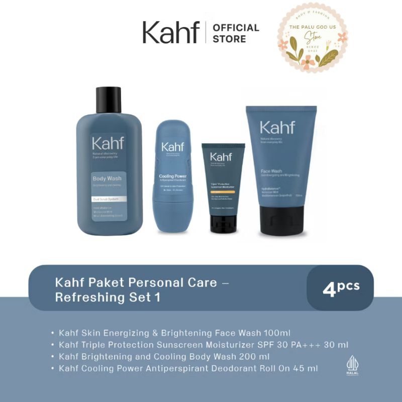 Jual KAHF PERSONAL CARE ISI 4 : BRIGHTENING SET 1(FACE WASH, BODY WASH, SUNSCREEN,DEODORANT ...
