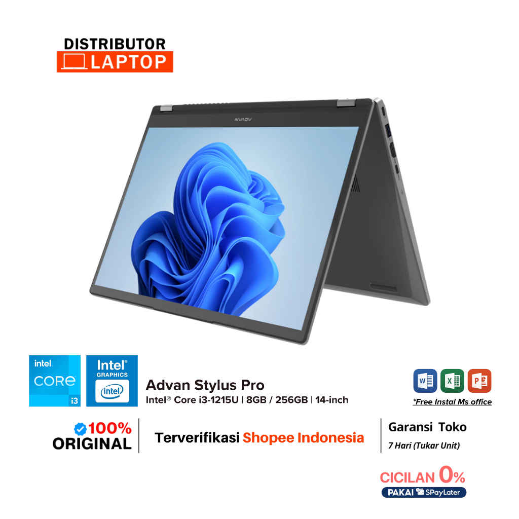 Jual ADVAN 360 Stylus Pro Laptop 2in1 Core i3-1215U 8GB/256GB 14 Inch ...