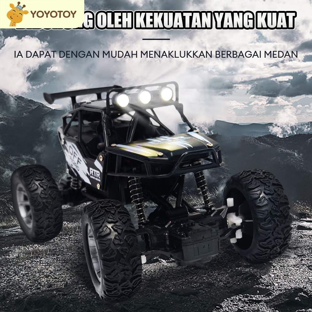 Jual Mainan Mobil Remote Control Off-road Alloy Climbing Car RC Rock Crawler Powerful Remote ...