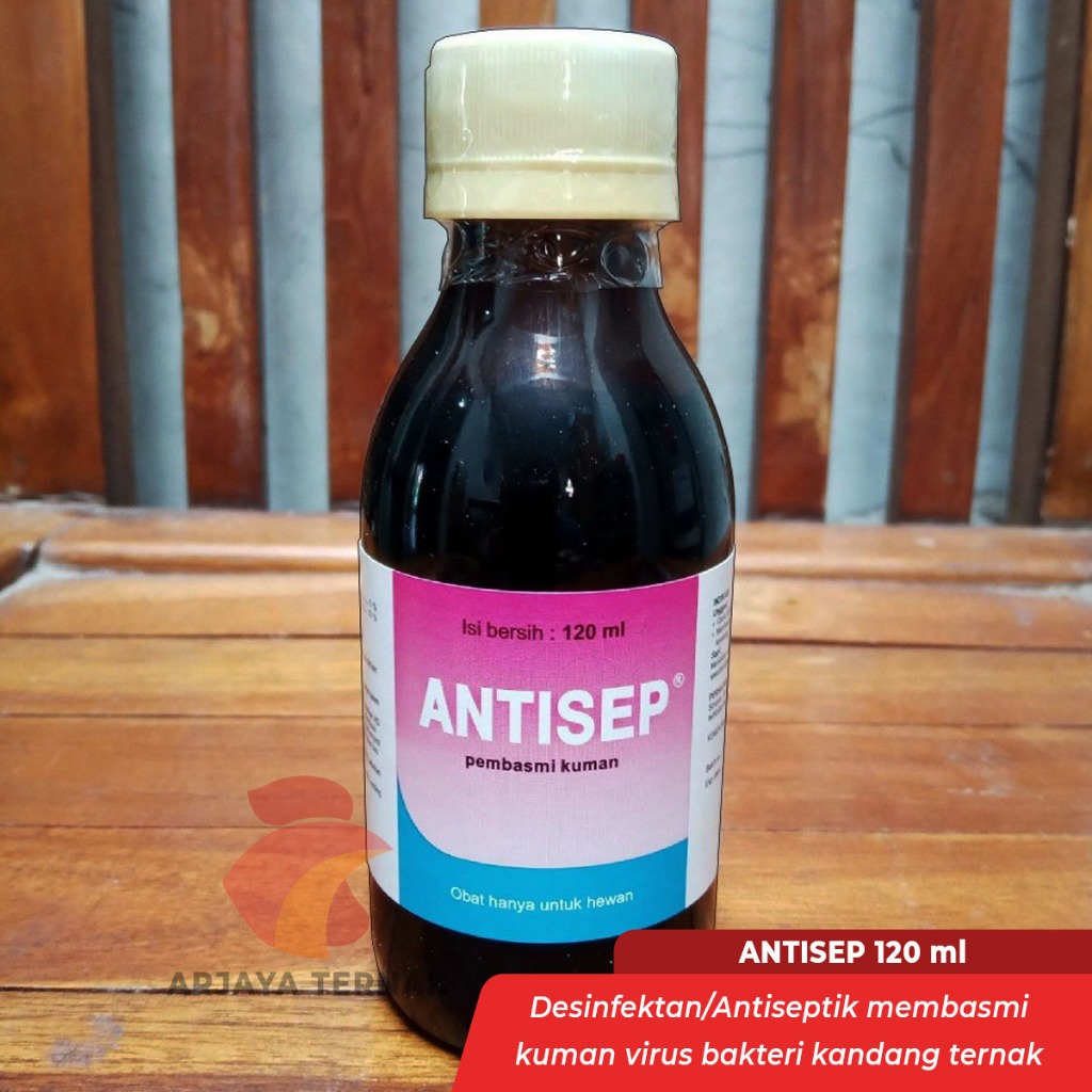 Jual ANTISEP 120ml Antiseptik disinfektan pembasmi kuman hewan dan ...