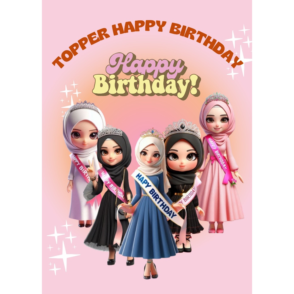 Jual Topper Happy Birthday / Topper kado ULTAH / Topper Untuk Kado ...