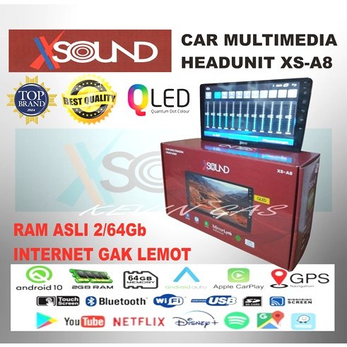 Jual Head unit Android 9 Inchi XSOUND XS-A8 Ram 2/64GB QLED Carplay ...