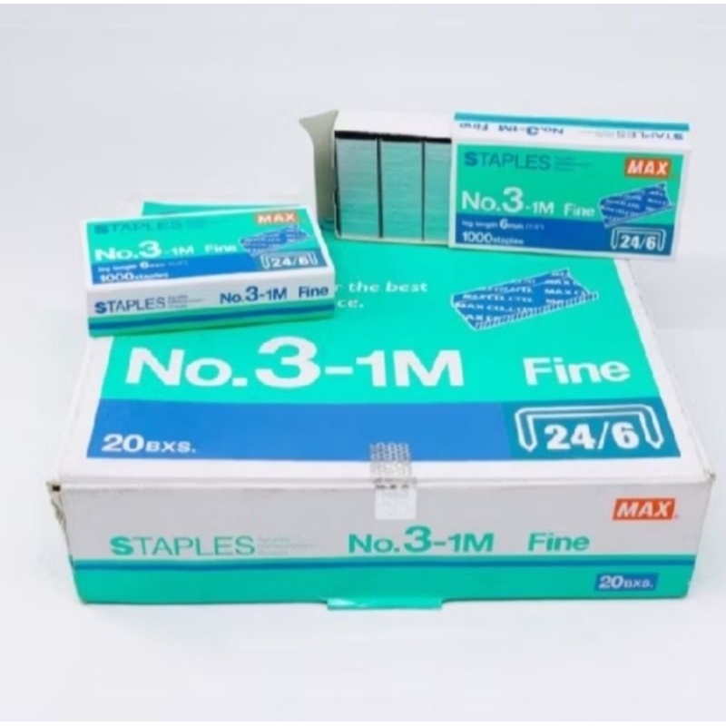 Jual ISI STAPLES BESAR MAX NO 3 ORIGINAL - ISI MAX NO 3 (1Box isi 20 ...