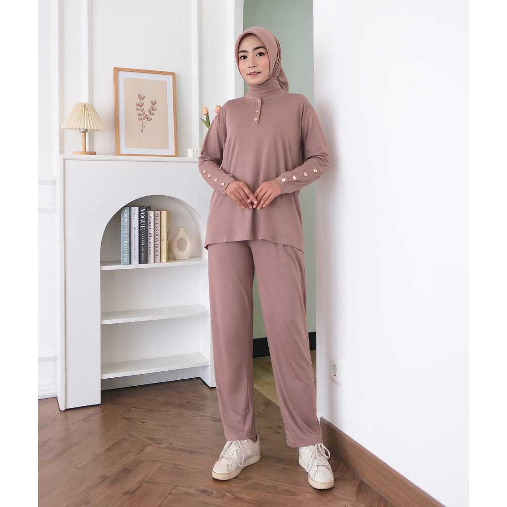 Jual Arynah Set - One Set Inara Setelan Celana Wanita Jumbo Lengan Panjang | Shopee Indonesia