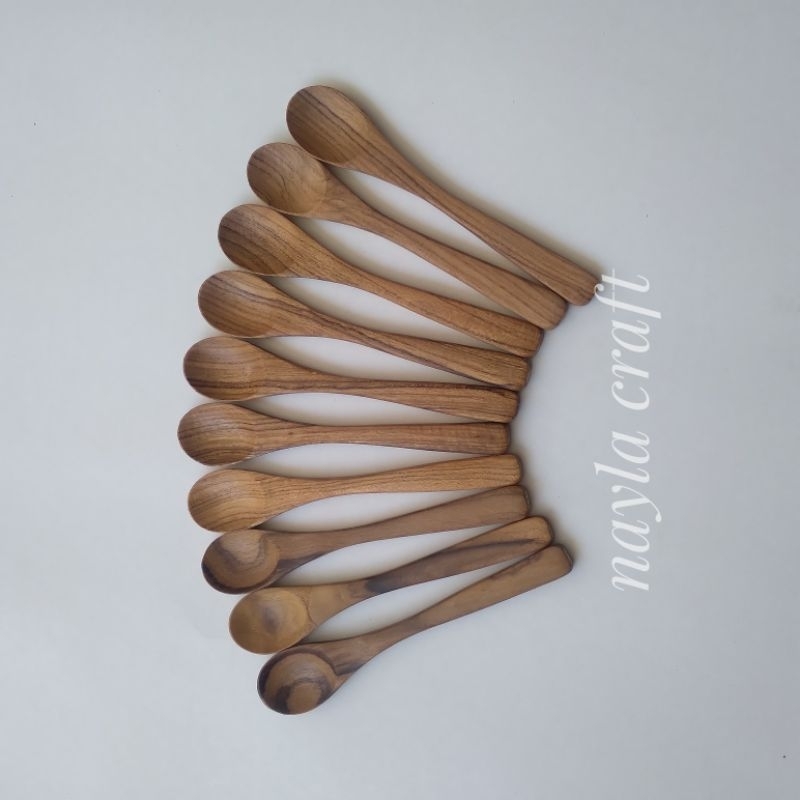 Jual sendok teh/kopi.kayu jati 14cm | Shopee Indonesia