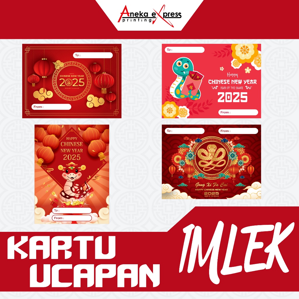 Jual Kartu Ucapan Imlek | Greeting Card Chinese New Year | Gift Card ...
