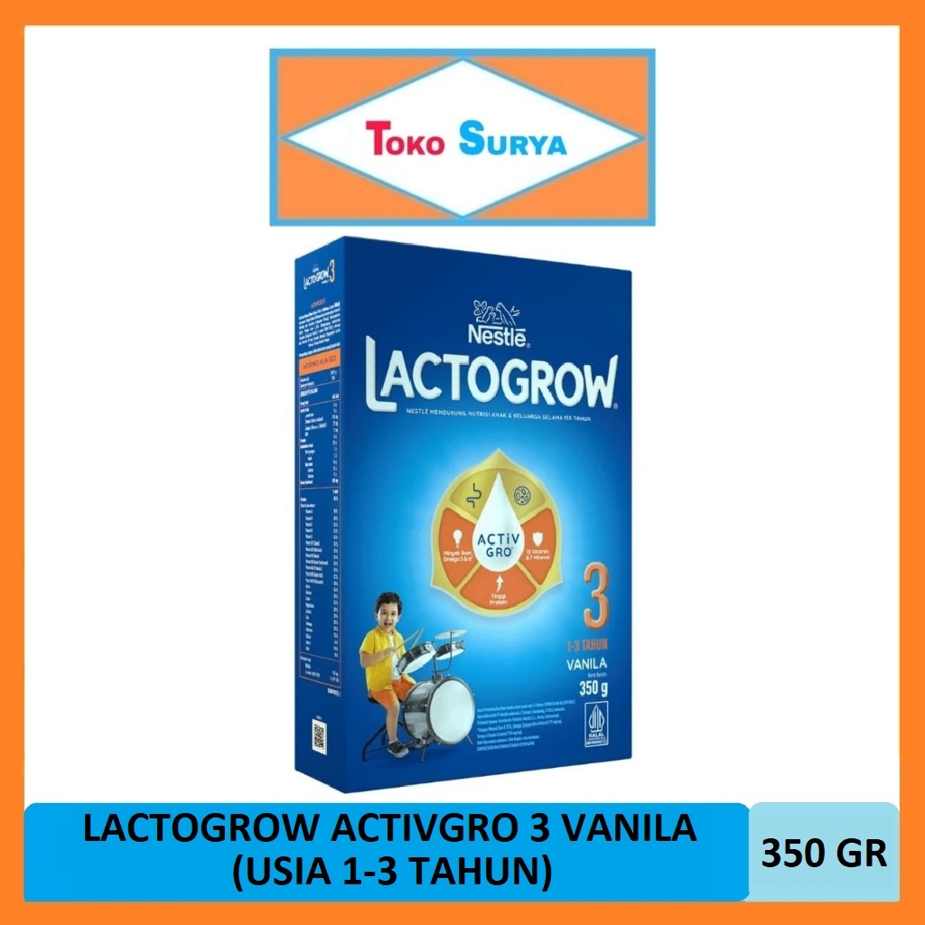 Jual Nestle Lactogrow Activgro 3 Susu Pertumbuhan 1-3 Tahun Rasa Vanila ...
