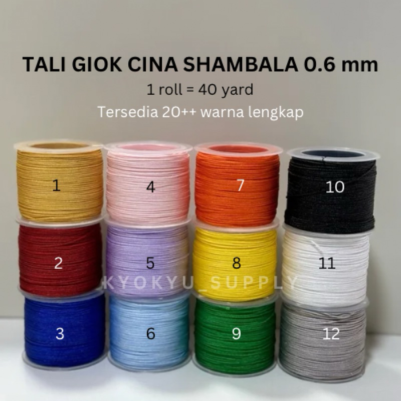 Jual Tali Giok Cina / Tali Kur Shambala Super Kuat /Tali Benang Karet ...