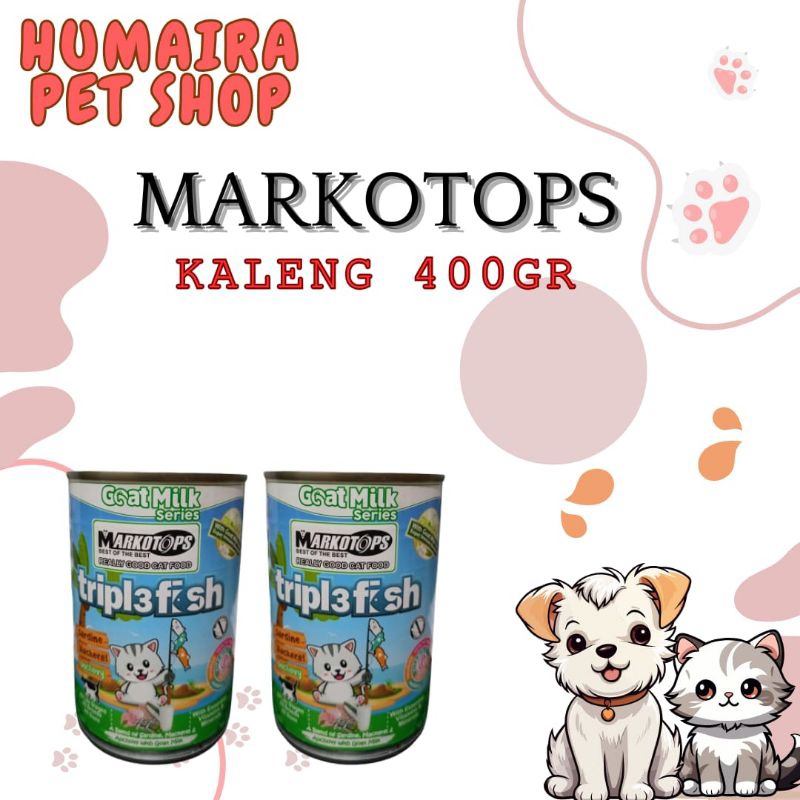 Jual Markotops Tripl3 Fish 400GR Goat Milk Series Makanan Basah Kaleng ...
