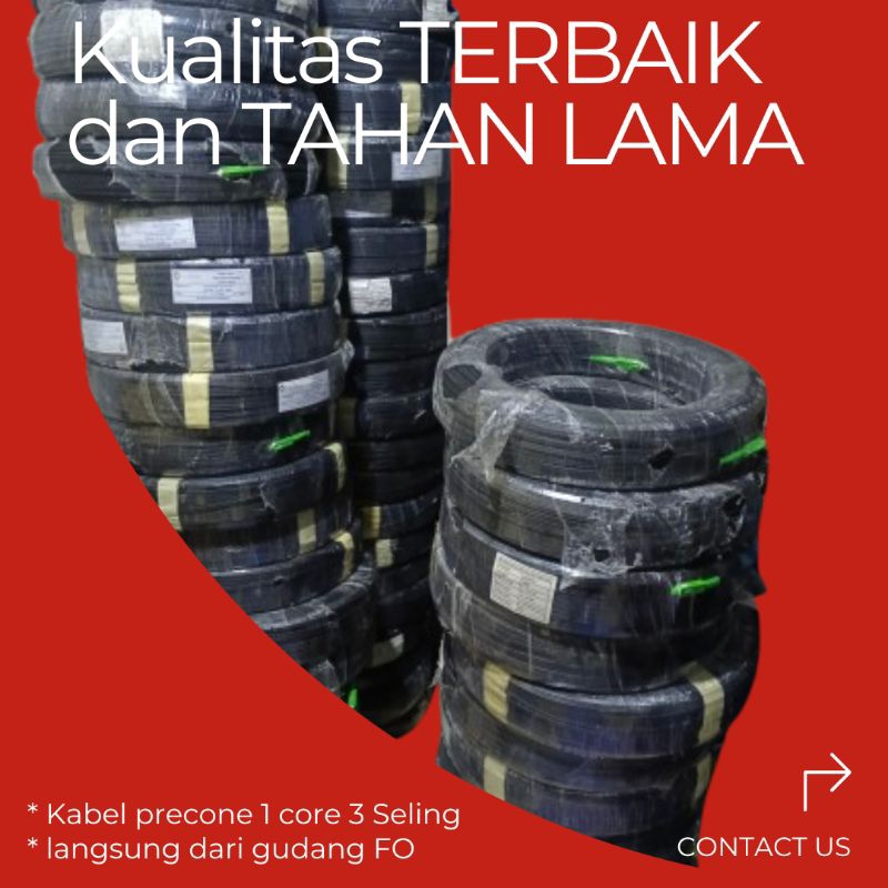 Jual Kabel FO precone dropcore 200M 1 core 3 seling | Shopee Indonesia