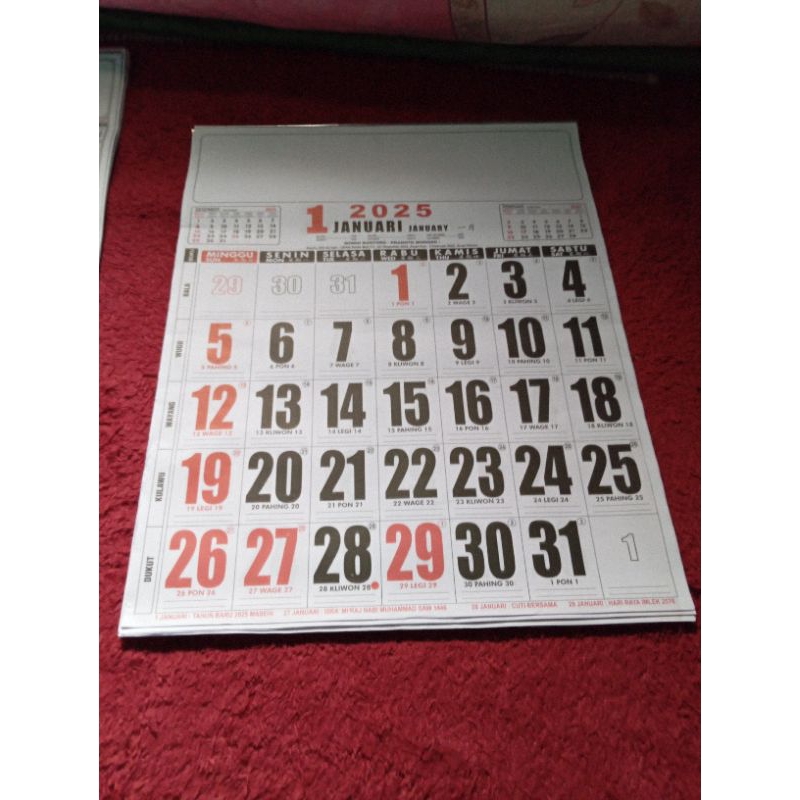 Jual KALENDER SUPER JUMBO 2025 | Shopee Indonesia