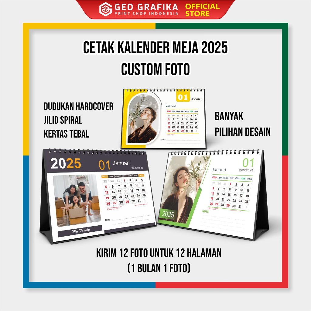 Jual Kalender Duduk Kalender Meja Custom Foto Sendiri Hardcover Jilid ...