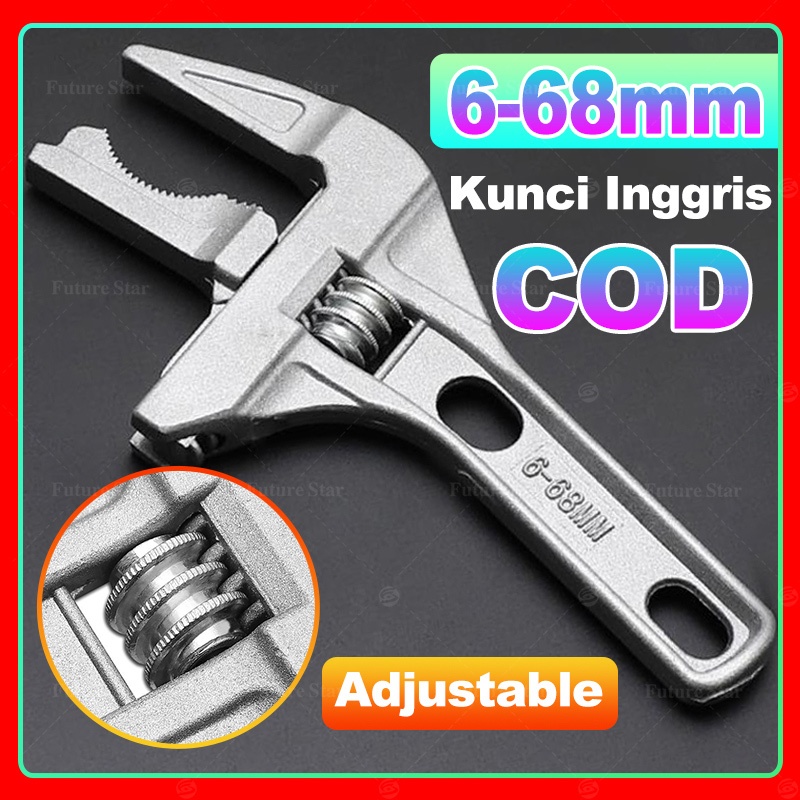 Jual Kunci Inggris Kunci Ring Pipa Pas 6-68mm Universal Adjustable ...
