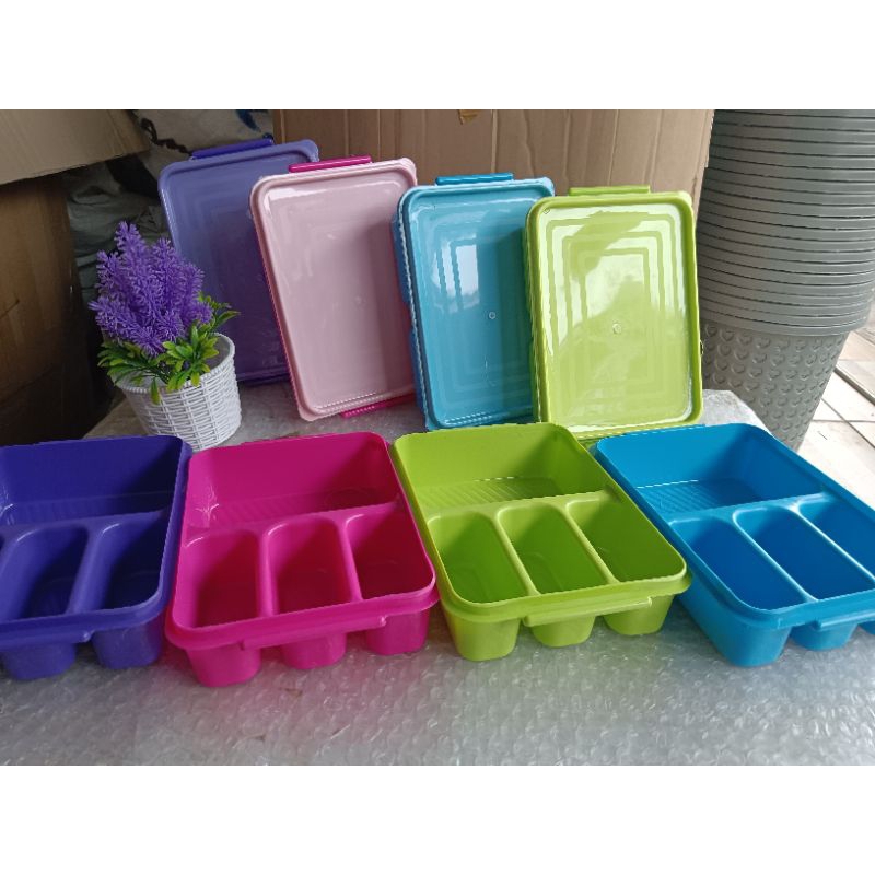 Jual 5090 - Lunch Box Lily 4 Sekat Ompreng Kotak Makan Catering Kantoran Tempat Bekal / lunch ...