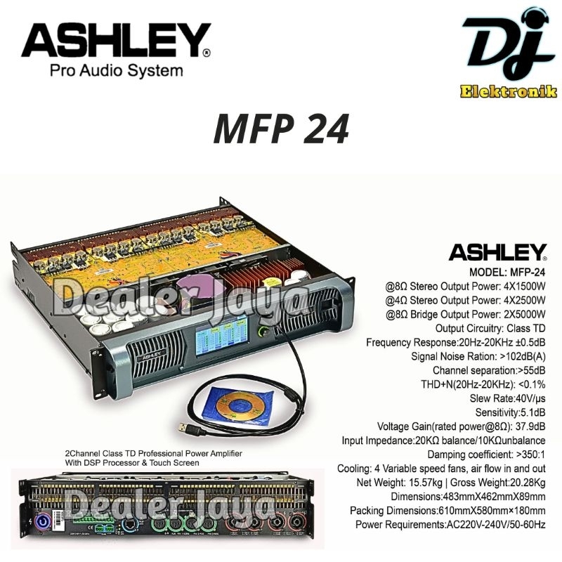 Jual Power Amplifier Ashley MFP 24 / MFP24 - 4 channel | Shopee Indonesia
