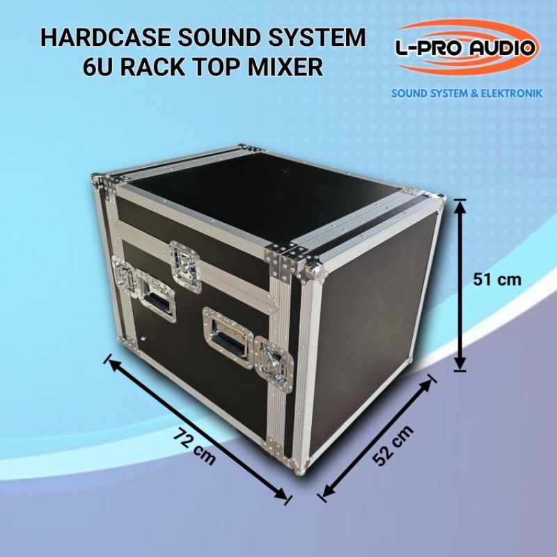 Jual Hardcase Sound System 6U rack Top mixer roda | Shopee Indonesia