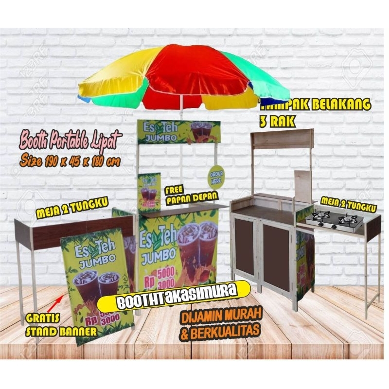 Jual Booth Portable/Meja lipat/gerobak lipat/booth lipat | Shopee Indonesia
