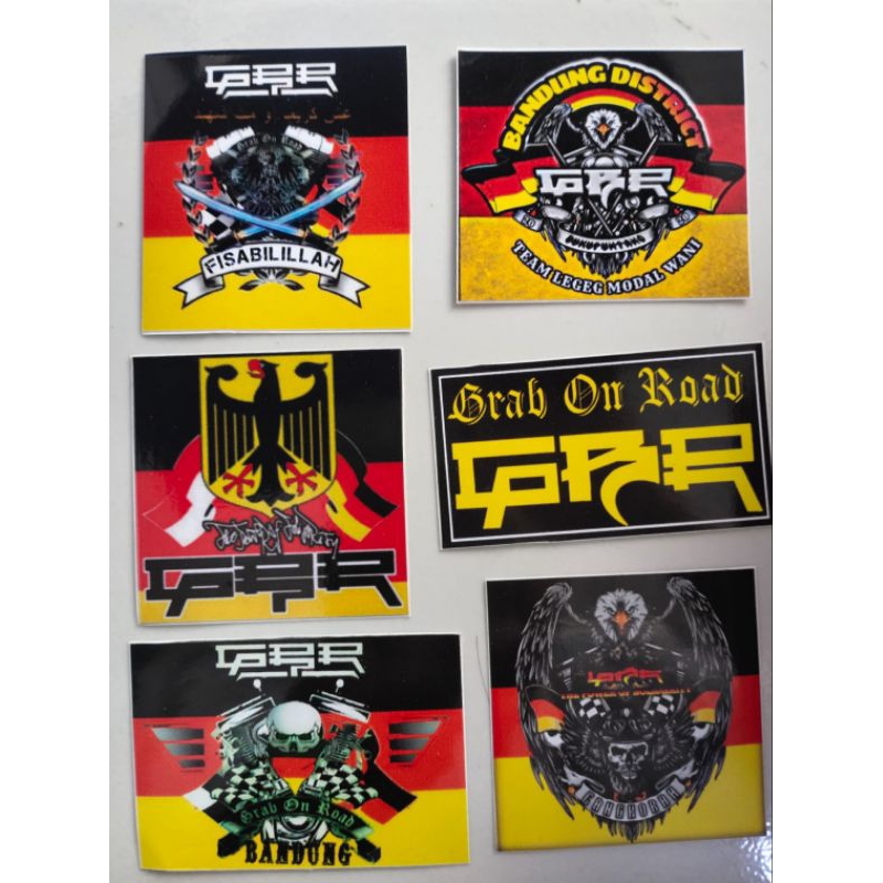 Jual Stiker Grabb On Road terbaru isi 6pcs | Shopee Indonesia
