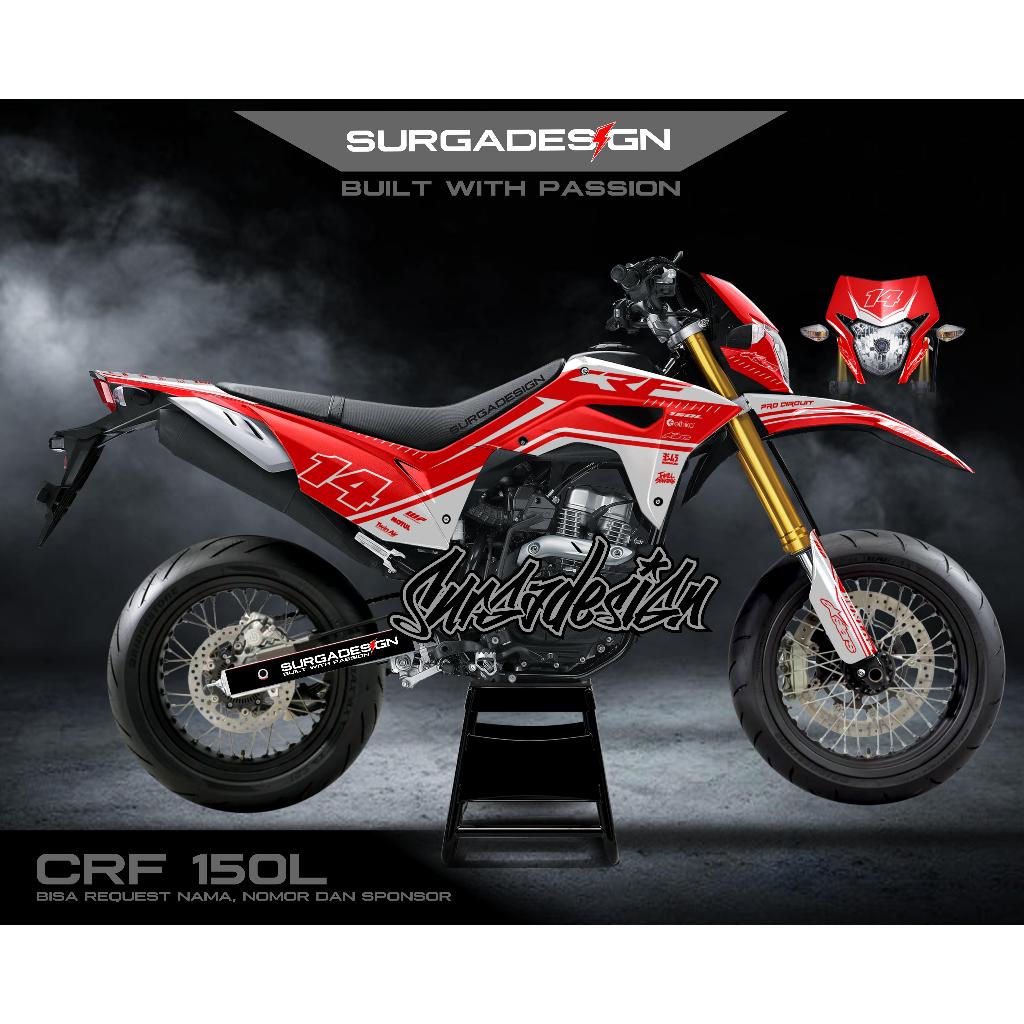 Jual DECAL CRF MERAH, DECAL CRF 150 L, DECAL CRF, STICKER CRF 150L FULL ...