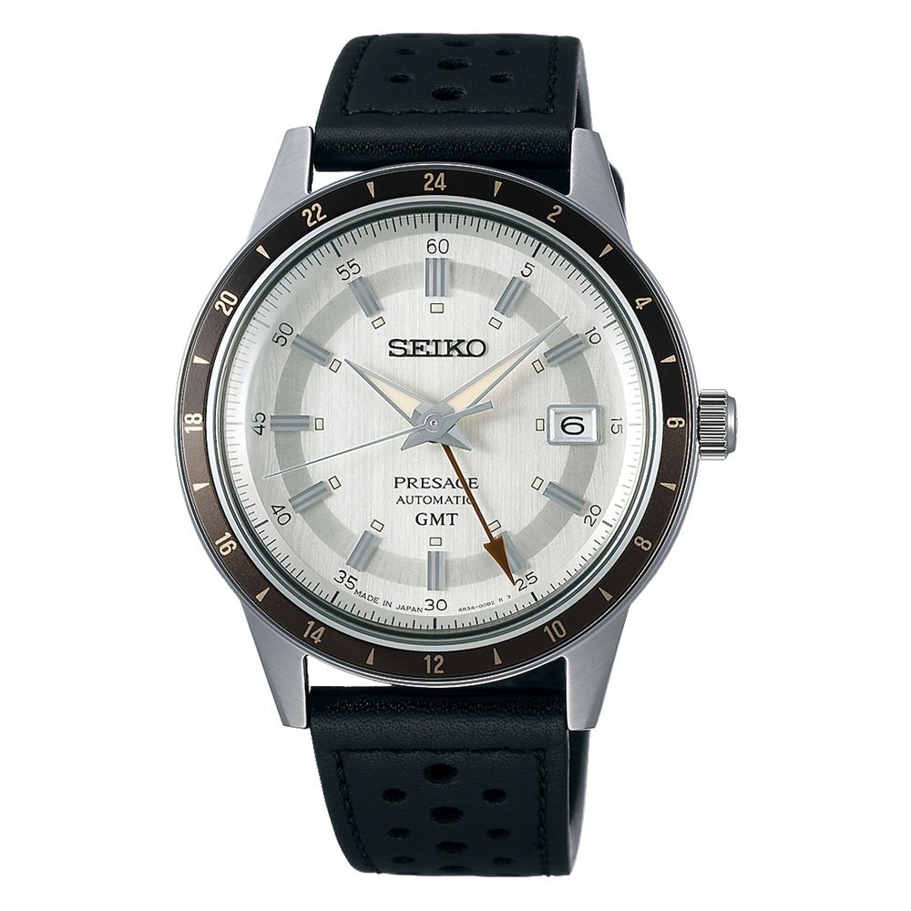 Jual Seiko Presage SSK011J1 Style 60s Automatic GMT Grey Dial Black ...