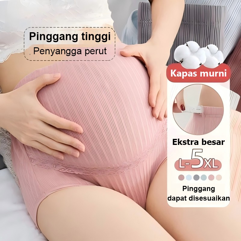 Jual CD Jumbo Maternity High Waist Panties 40-120kg Celana Dalam Wanita Hamil Celana Dalam Katun ...