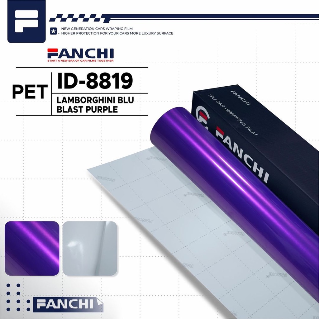 Jual 50CM Sticker FANCHI PET119 ID-8819 Lamborghini Blue Blast Purple ...